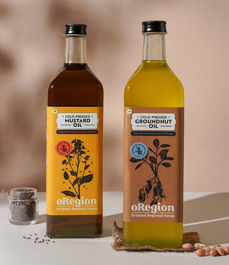 Cold Pressed Mustard Oil and Groundnut Oil combo – oRegion